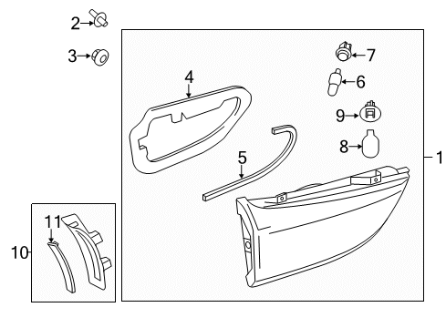 91112AL54B - Genuine Subaru GARNISH ASSY REAR DOOR RH