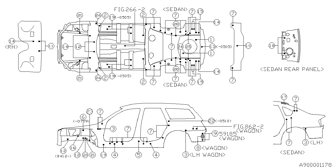 86321SG400 - Genuine Subaru ANTENNA ASSEMBLY RADIO ER