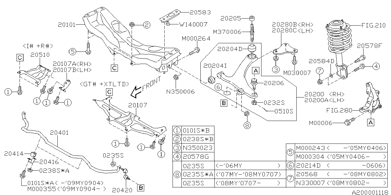 11039AC390 - Genuine Subaru CYLINDER HEAD ASSY RH