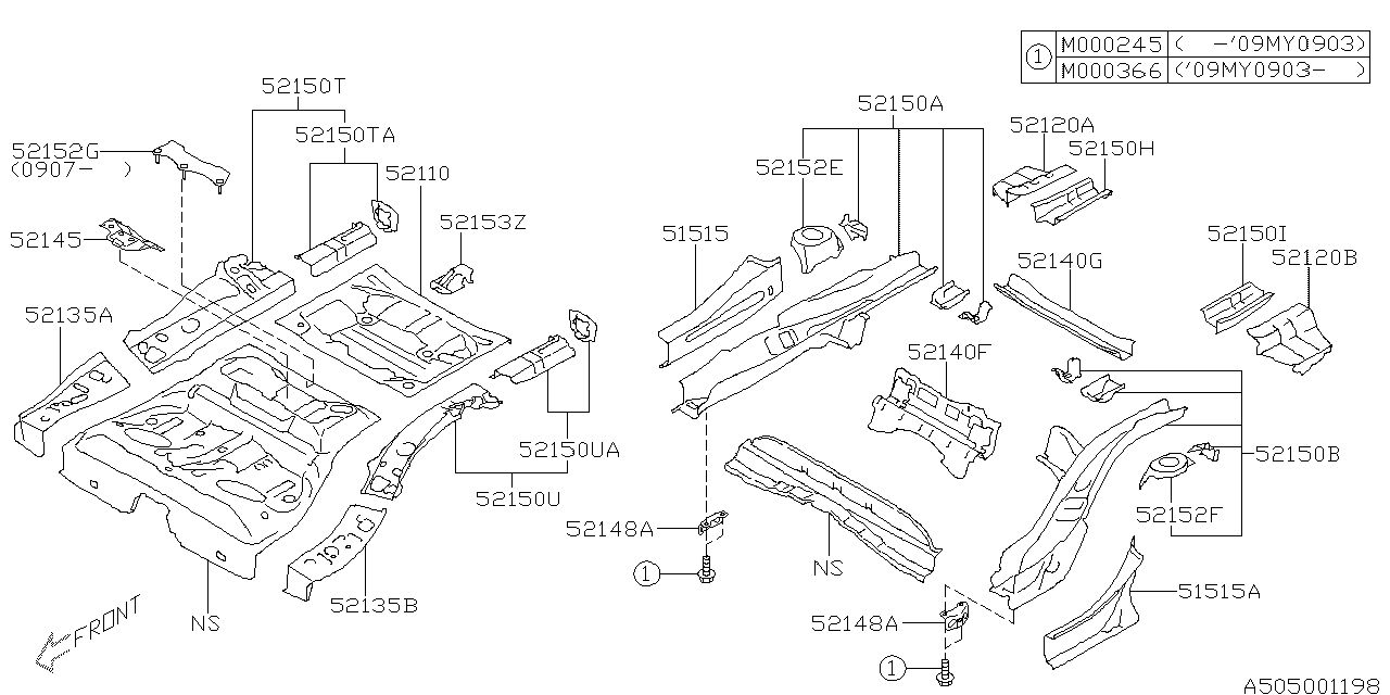28012AC040 - Genuine Subaru HOUSING FRONT AXLE RH