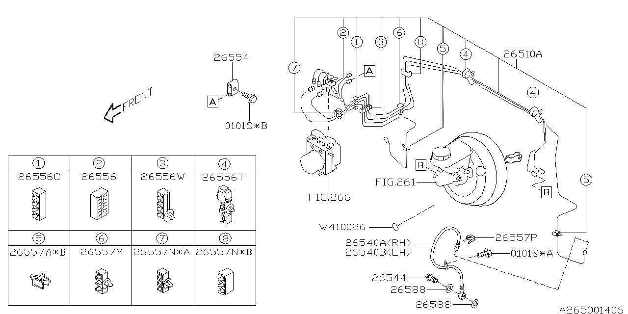 26556AG090 Genuine Subaru Clamp 8-8-7
