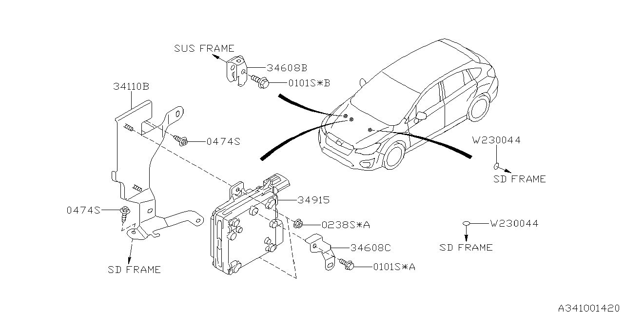 34710FJ002 Genuine Subaru ECU Assembly Eps