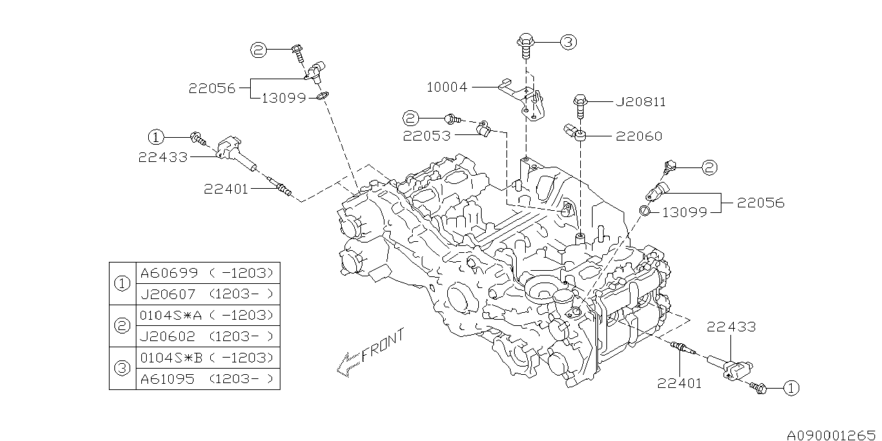 10004AA270 Genuine Subaru Hanger Complete Engine Rear