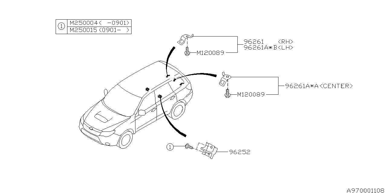 901250015 Genuine Subaru Bolt & Washer