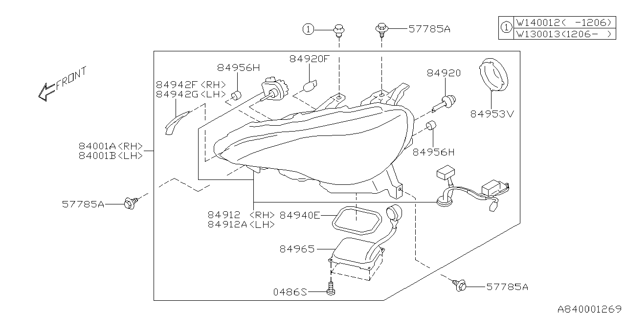84940CA050 Genuine Subaru Packing