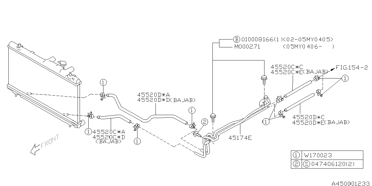 45522AE10A Genuine Subaru Pipe ATF Complete