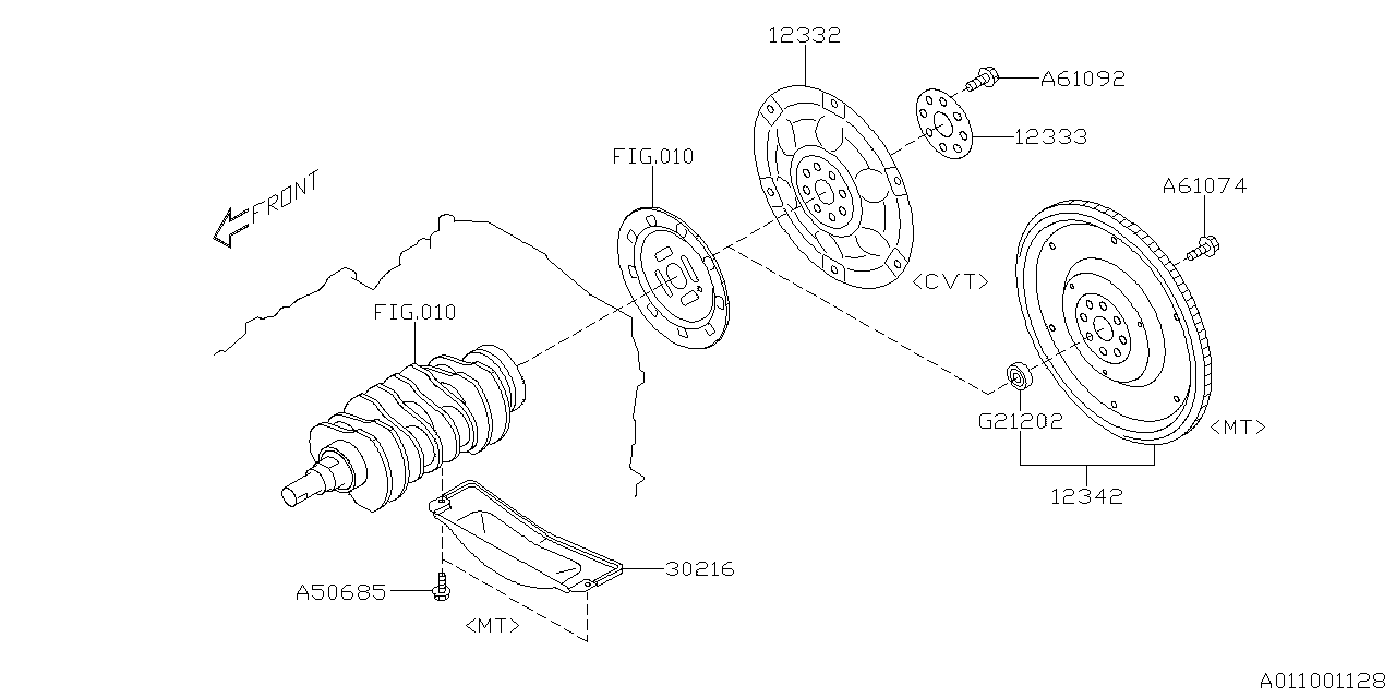 12342AA160 Genuine Subaru FLYWHEEL Ay-Flex