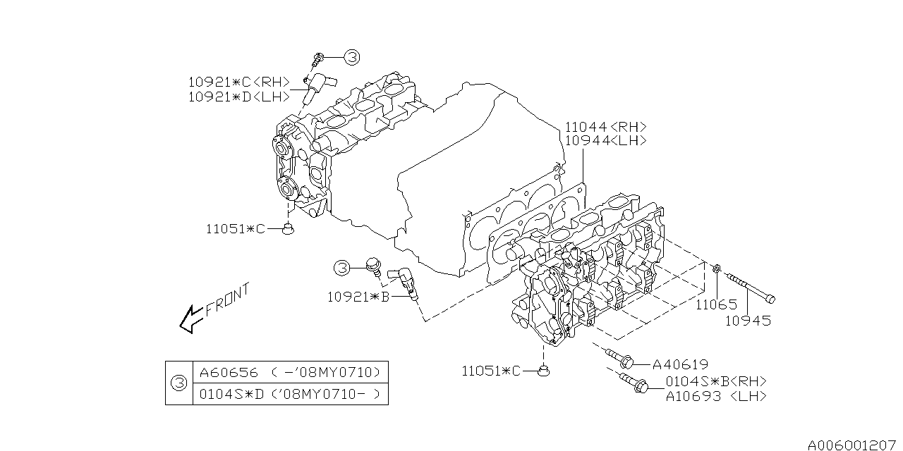 10921AA120 - Genuine Subaru VALVE ASSY OIL CONTROL