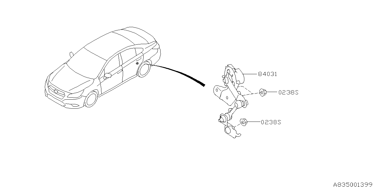 84031AL00A Genuine Subaru Sensor Assembly Head Lamp Level
