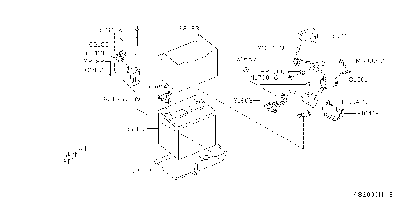 82180AL02A Genuine Subaru Bracket 3