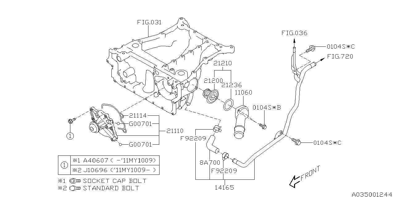 14165AA090 Genuine Subaru Pipe Assembly Water Return
