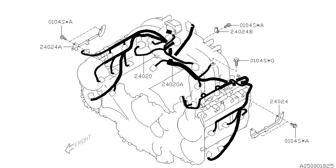 24020AE990 Genuine Subaru Harness Engine