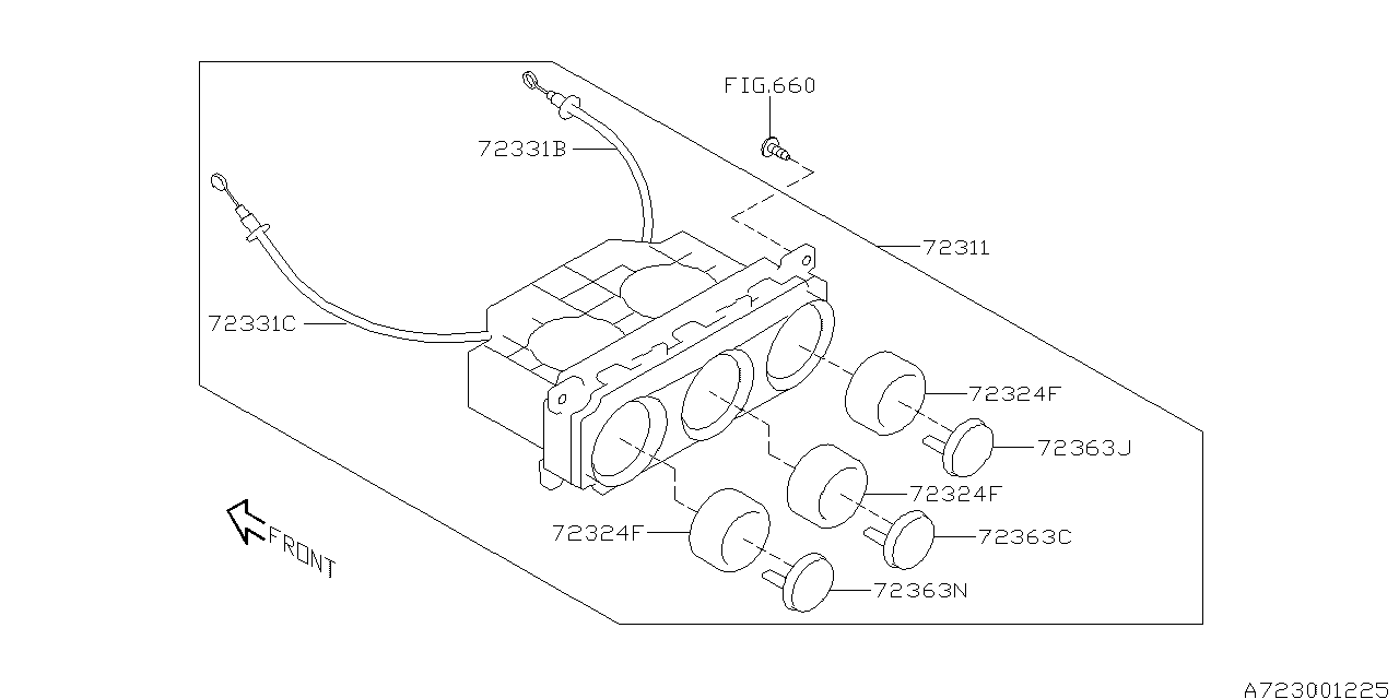 72331SG010 Genuine Subaru Cable Temperature