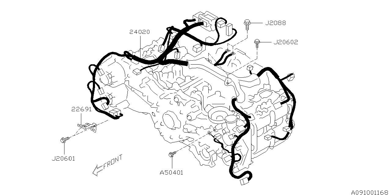 24020AF821 Genuine Subaru Harness Engine