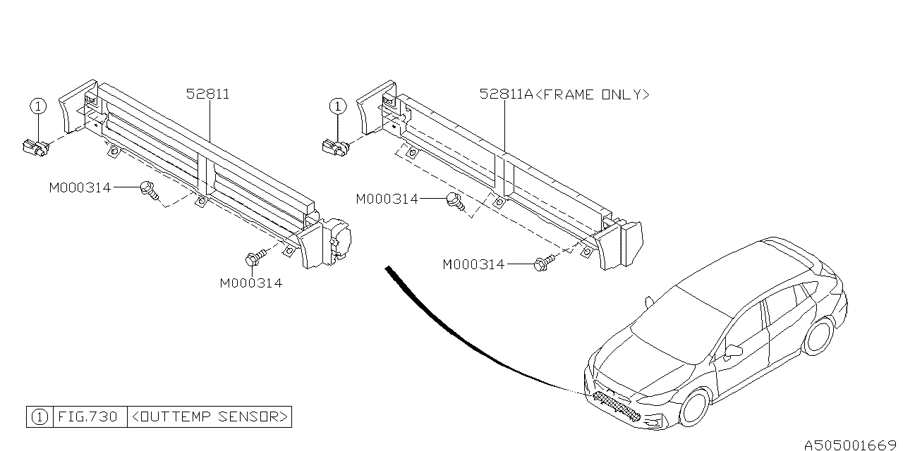 52811FL21A Genuine Subaru ACTV G A SHTR Ay FRM
