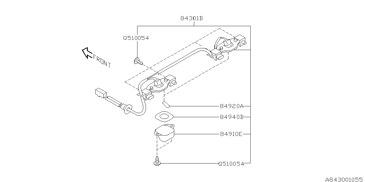 84301FE001 Genuine Subaru Lamp Assembly License