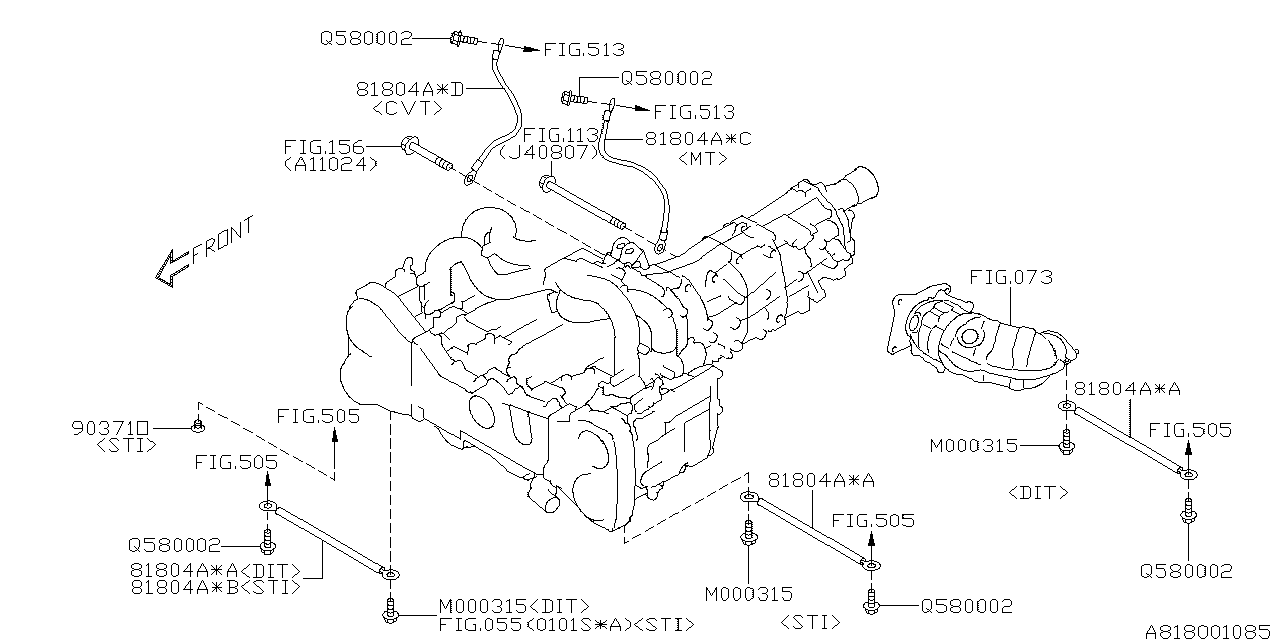 901000315 Genuine Subaru FLANGE Bolt M6X12
