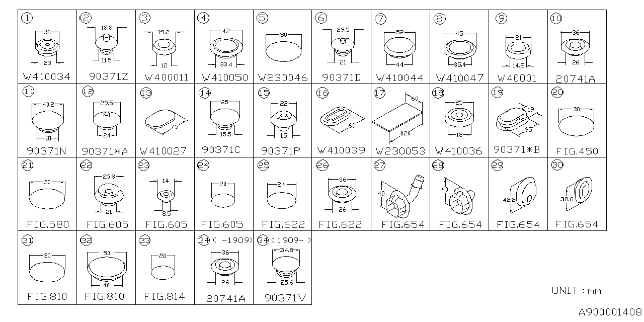 909410047 Genuine Subaru Plug D35