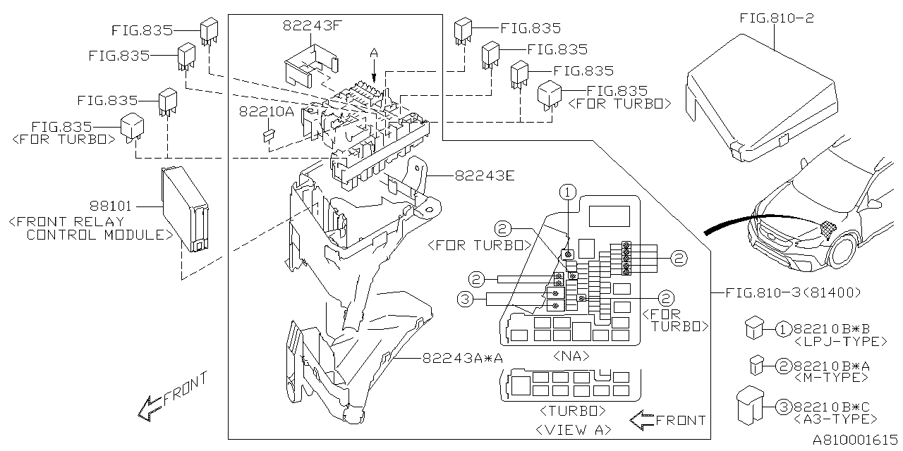 88101AN00A Genuine Subaru F Relay Mod Assembly