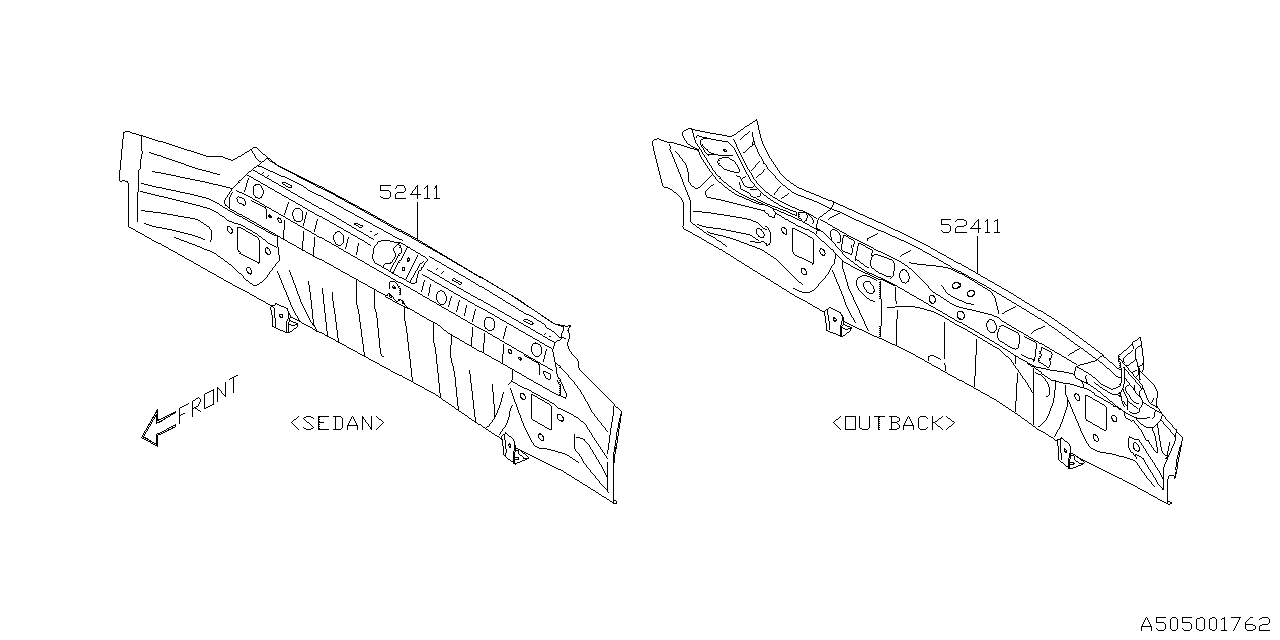 52401AN00A9P Genuine Subaru Skirt COMPL R Sdn