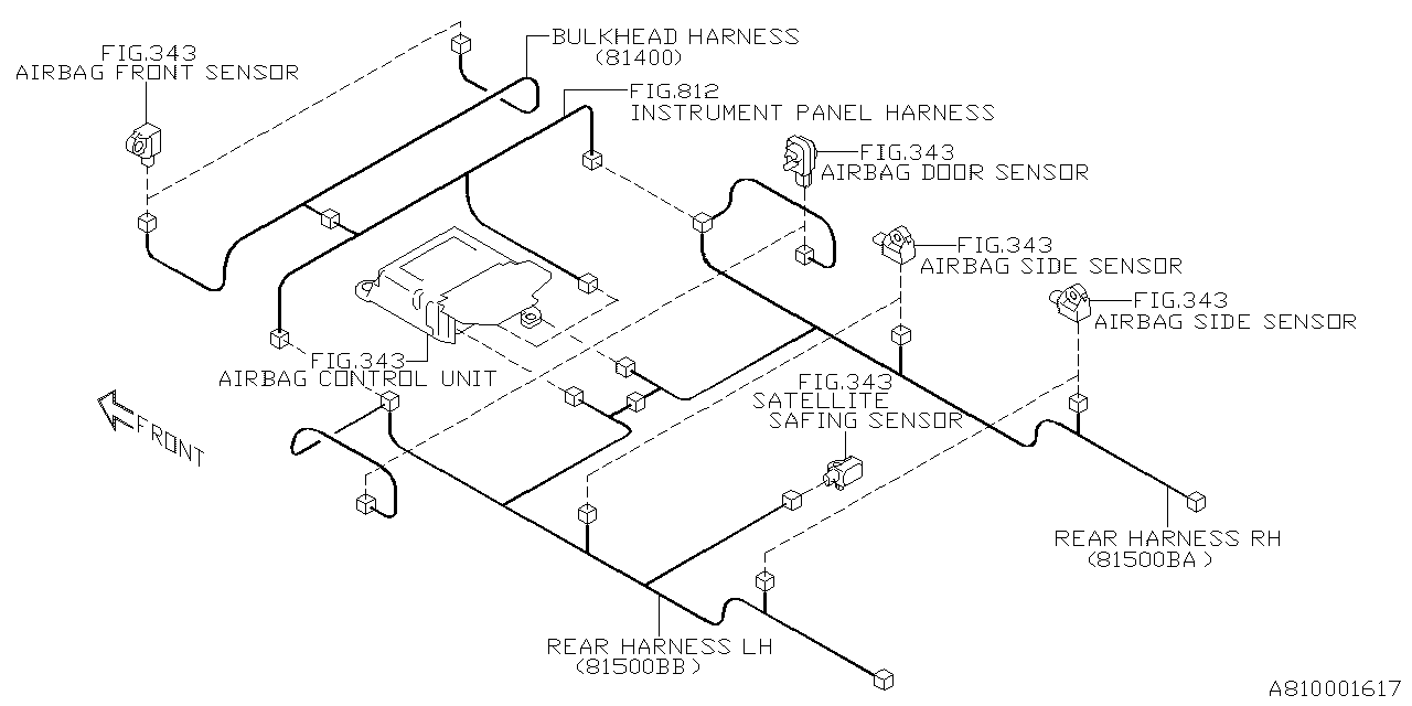 81402AN83A Genuine Subaru Wiring HARN Ctr Bhd