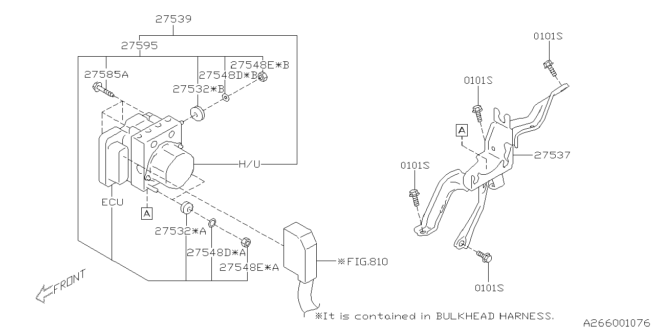 27596CA012 - Genuine Subaru H/U ASSY VDC