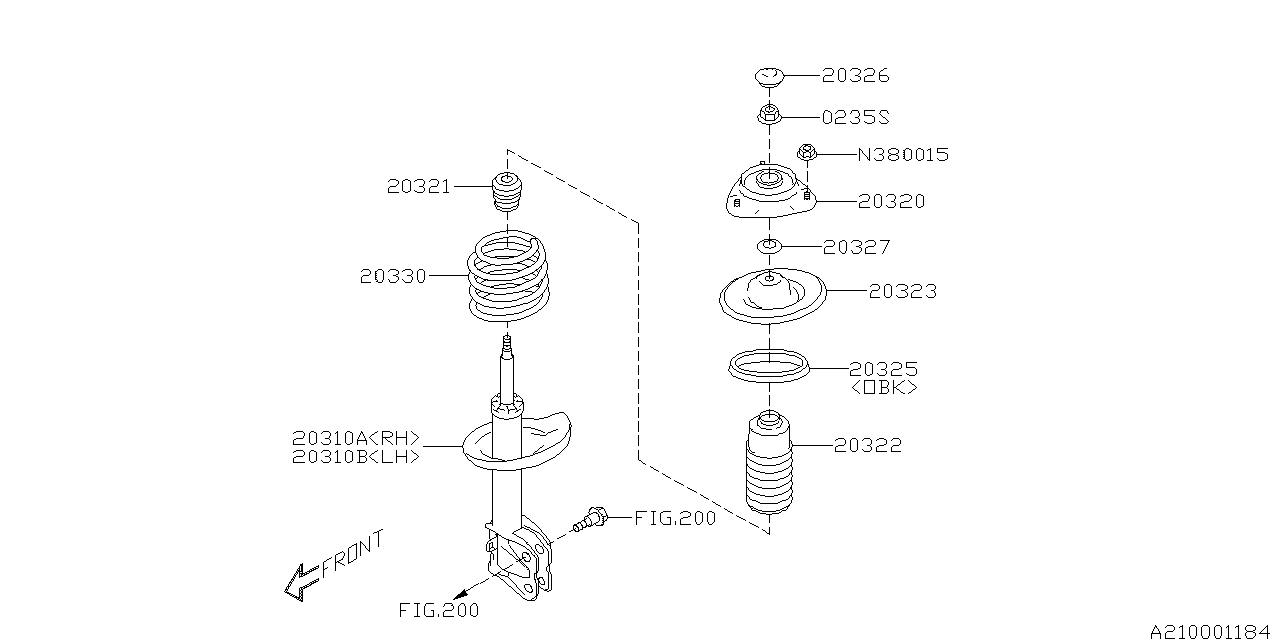 20330AL01A - Genuine Subaru COIL SPRING FRONT