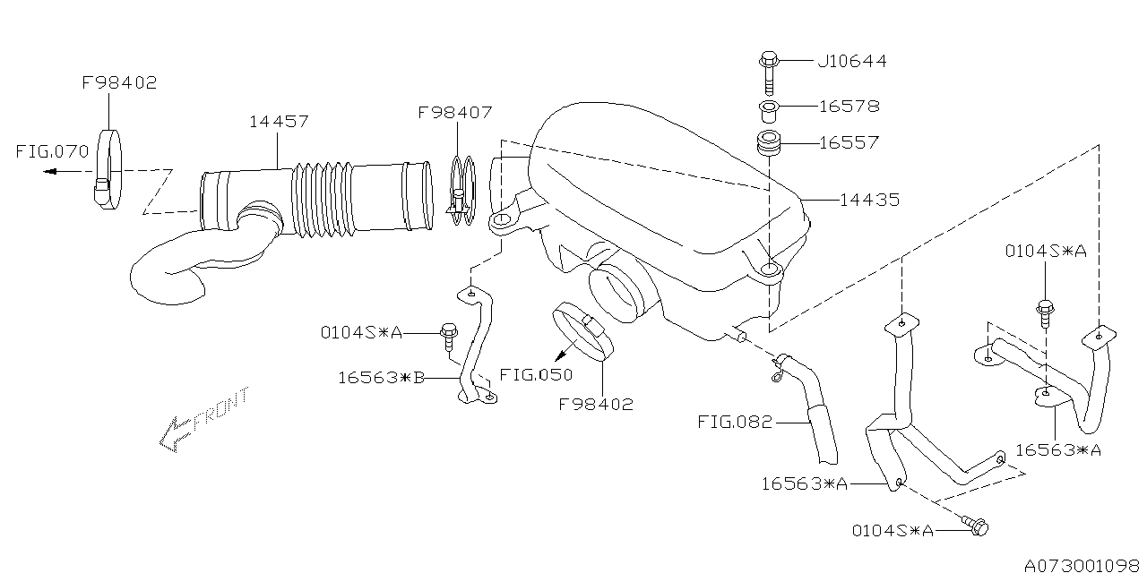 14435AA260 - Genuine Subaru CHAMBER AIR INTAKE