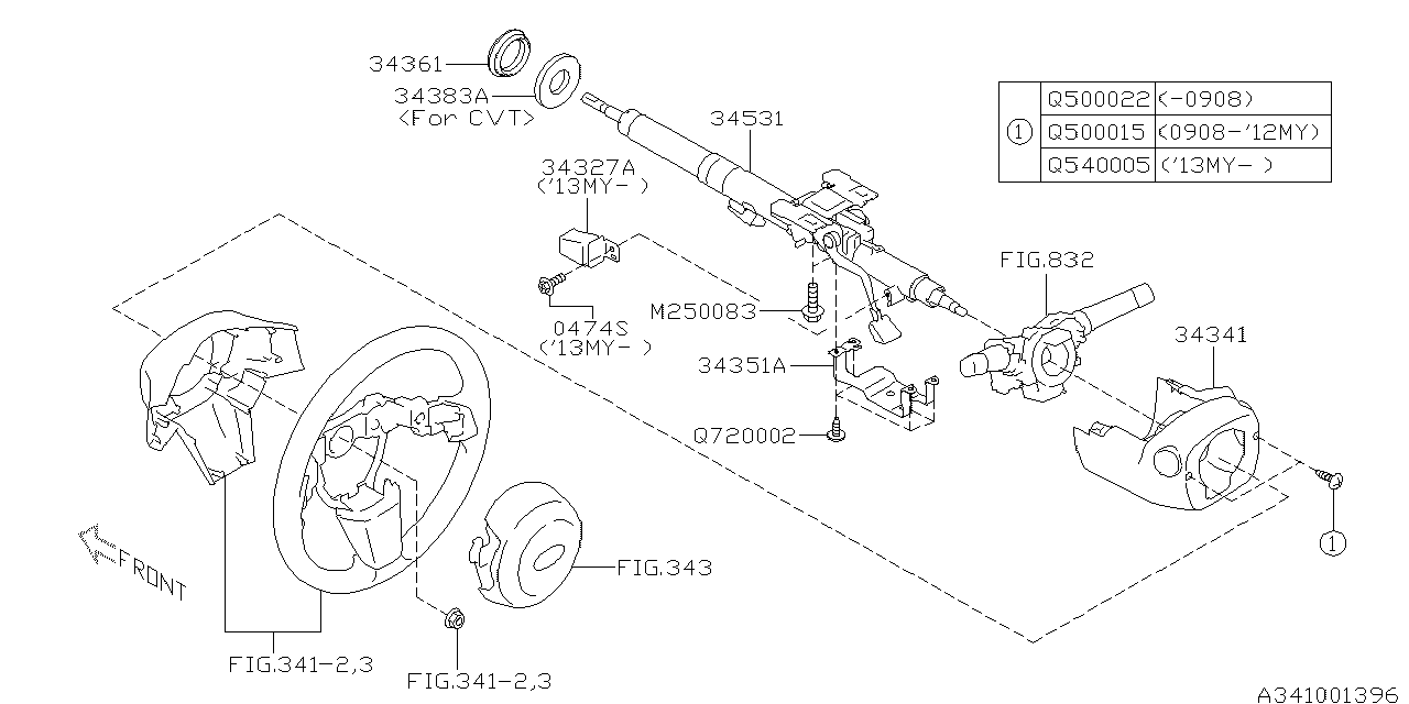 904540005 - Genuine Subaru SCREW TAP 5X12