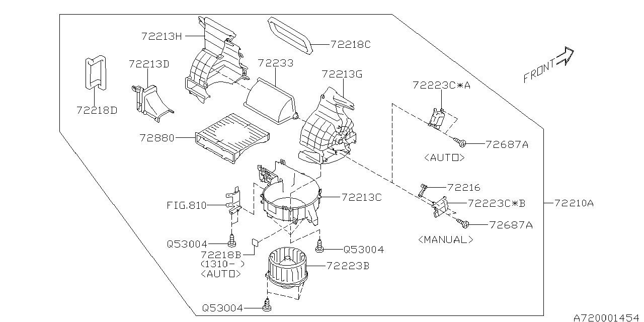 72223FJ001 - Genuine Subaru MOTOR ASSY