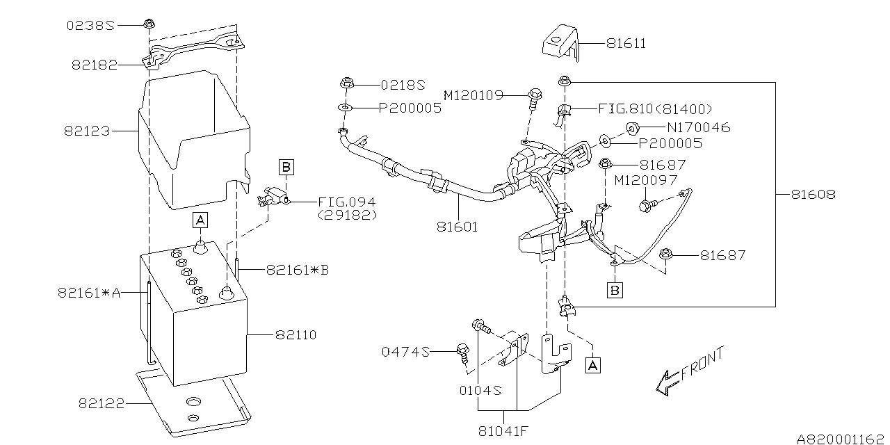 81608AG020 - Genuine Subaru TERMINAL BASE (+)