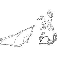 84001AJ20A - Genuine Subaru HEADLAMP ASSY RIGHT